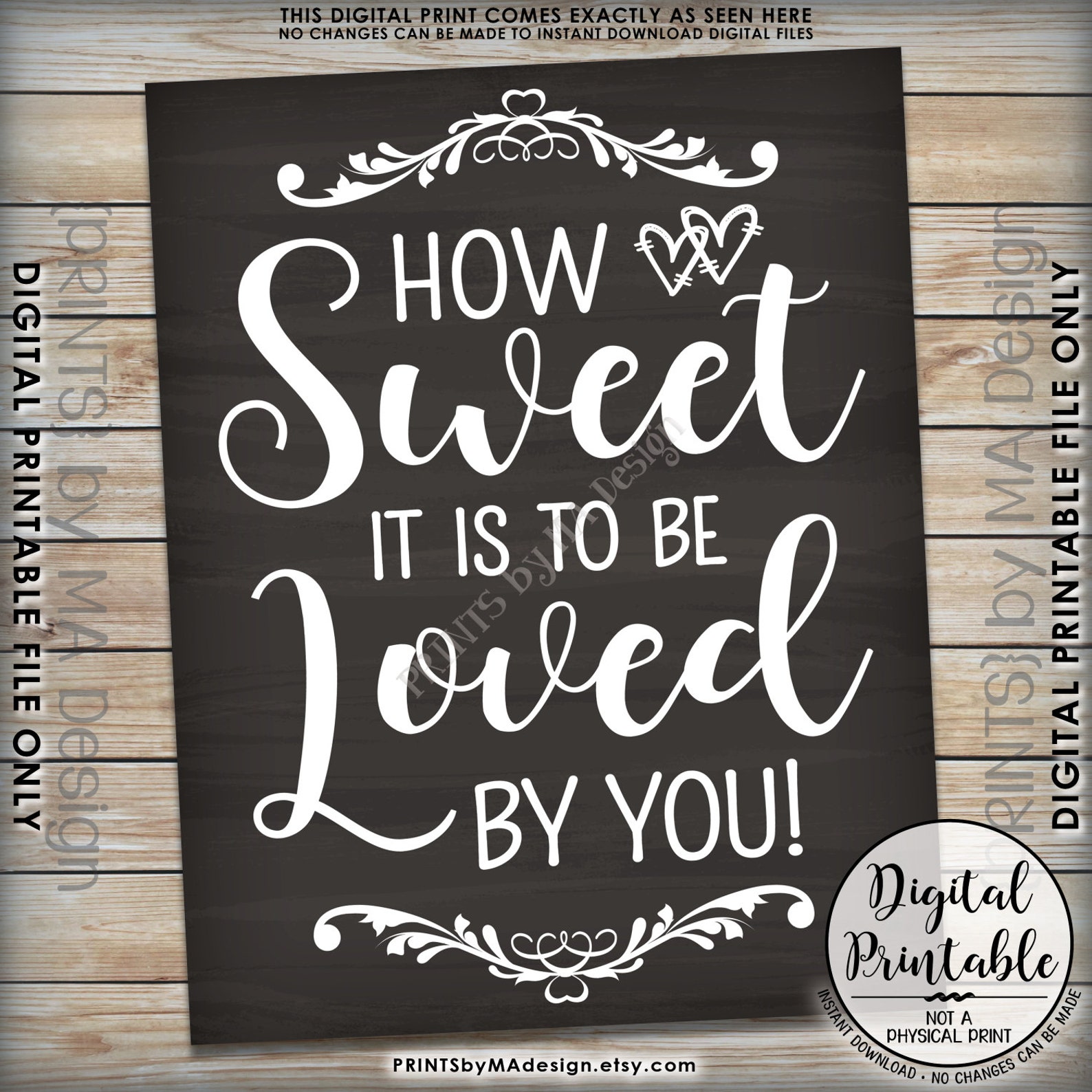 How Sweet It is to Be Loved by You Sweet Treat Wedding Sign - Etsy