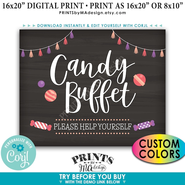 Candy Buffet Sign - Etsy
