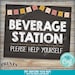 Beverage Station Sign, Please Help Yourself to a Drink, PRINTABLE 8x10 ...