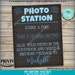 Editable Camera Sign, Selfie Station Photo Guestbook, Photo Booth ...