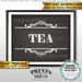 Tea Sign, Tea Bar, Wedding, Bridal Shower, Baby Shower, 8x10/16x20 ...