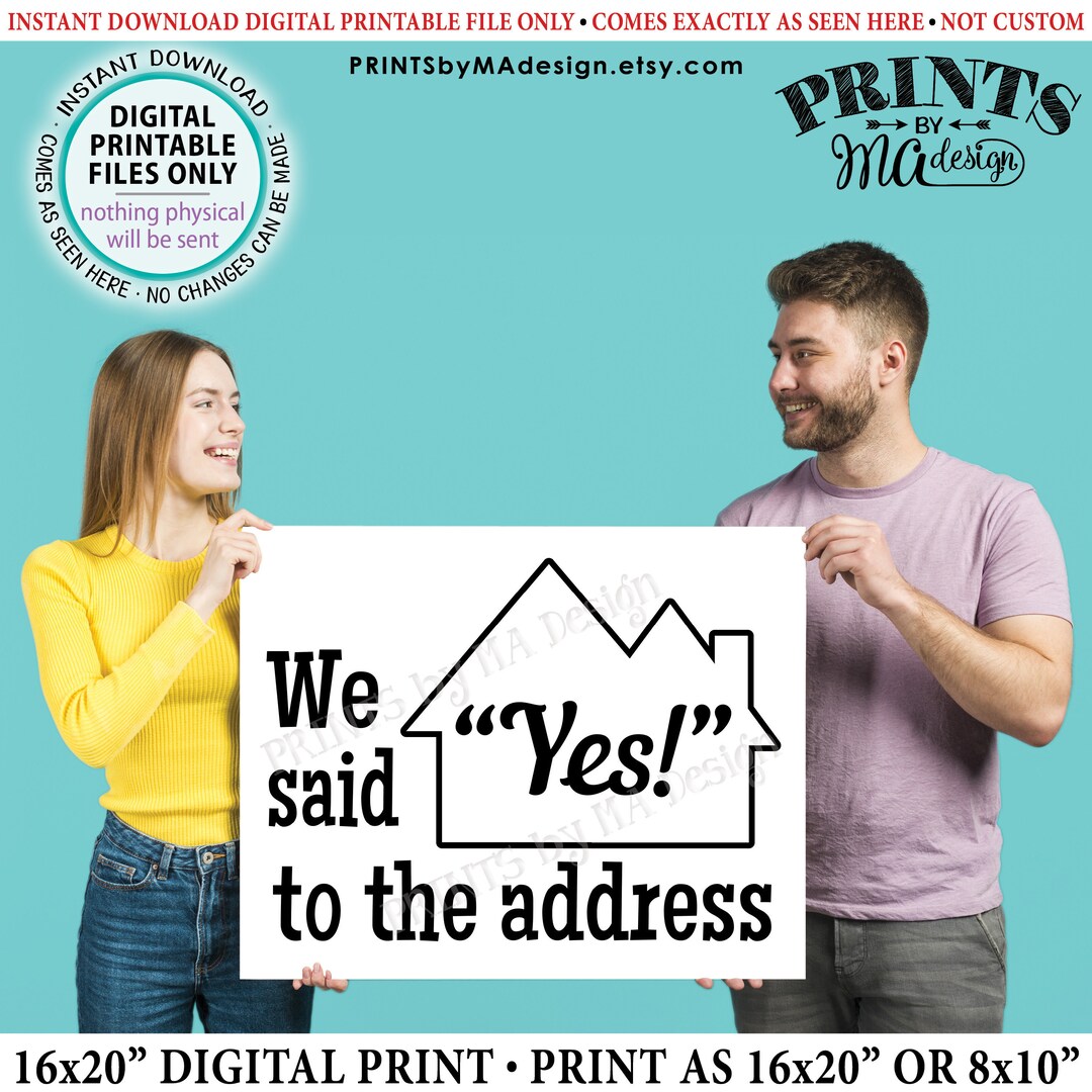 We Said Yes to the Address Sign, Our New Home, Real Estate, Realtor ...