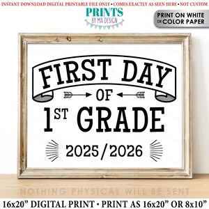 First Day of School Sign, First Grader, Starting 1st Grade, 2025-2026 ...
