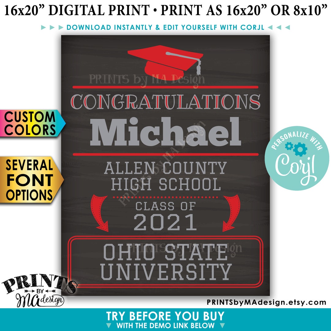 Congratulations Graduate Sign, Graduation Party Decorations, Future ...