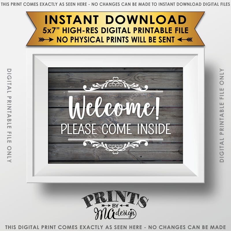 Please Come in Sign - Etsy