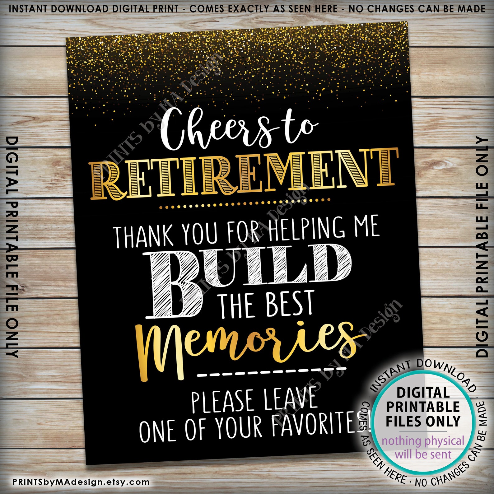 Retirement Party Sign Please Leave Retirement Memories - Etsy