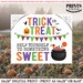 Trick or Treat Help Yourself to Something Sweet Treat Sign, Please Take ...