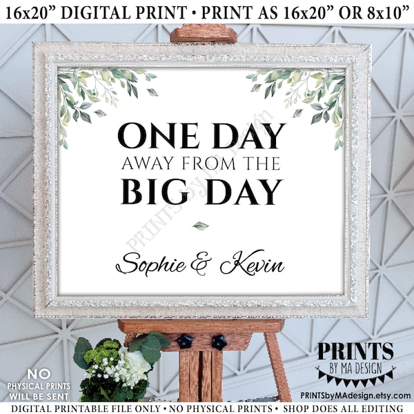 One Day Away Custom Sign - Etsy
