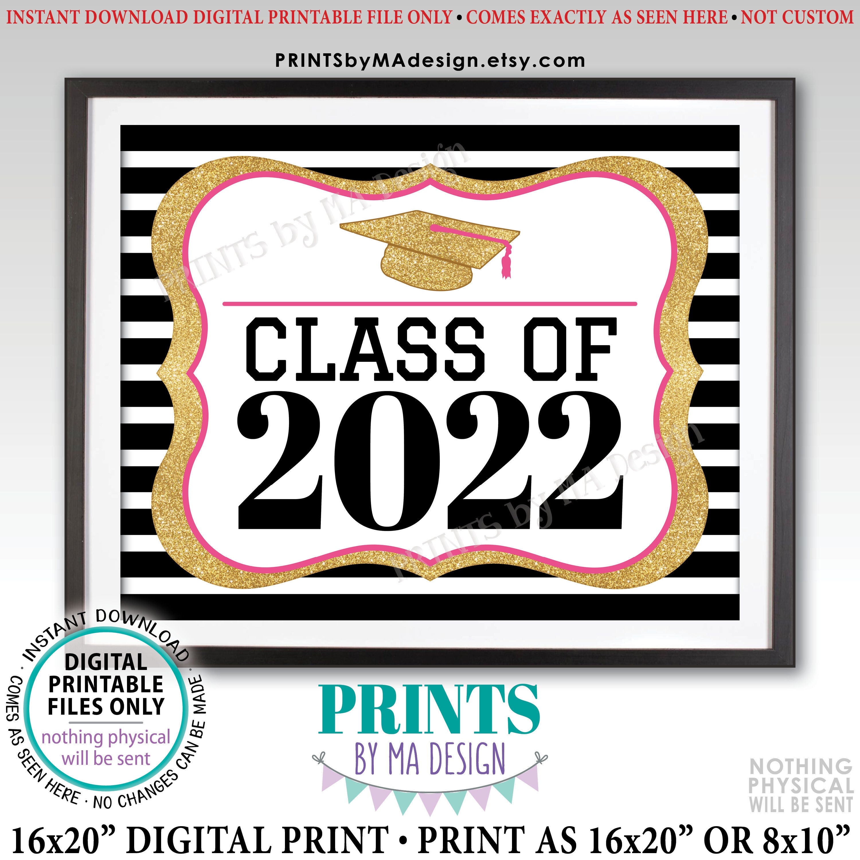 Class of 2022 Sign, 2022 High School Graduation Party, 2022 College ...