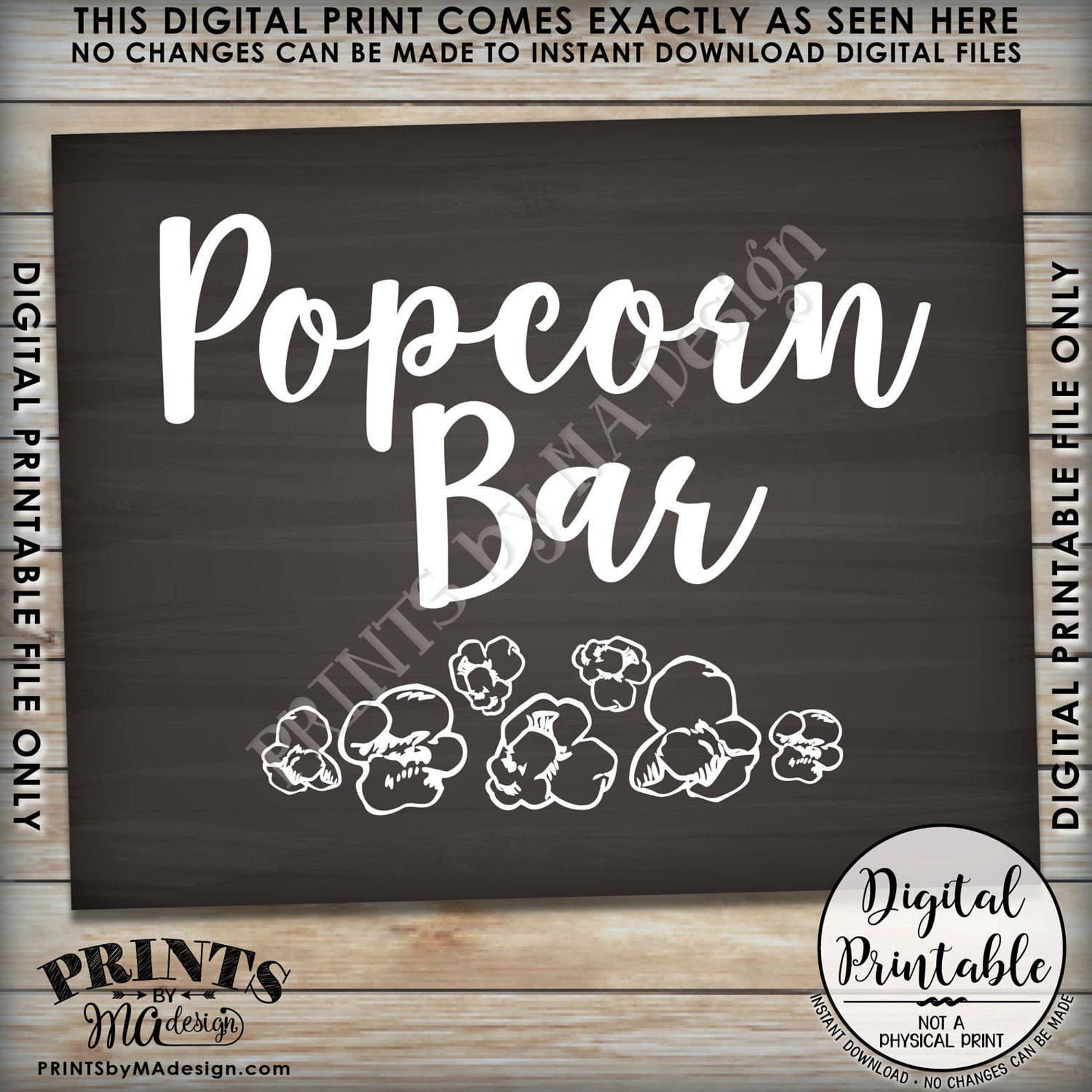 Popcorn Bar Sign Popcorn Sign Treat Graduation Party - Etsy