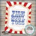 Carnival Games Signs, Carnival Theme Party, Can Toss Fish Bowl Balloon ...