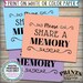 Share a Memory Sign, Please Write a Memory, Share Memories, Birthday ...