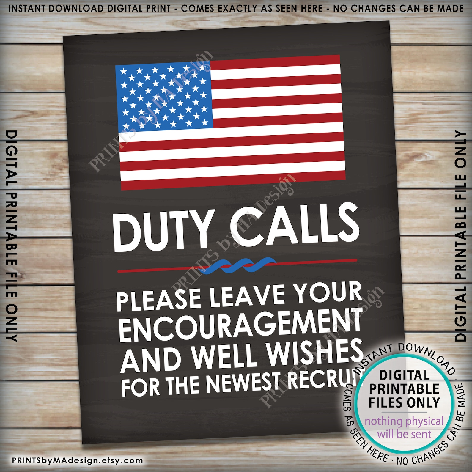 Military Party Sign, Leave Your Encouragement & Well Wishes, US ...