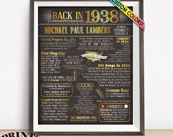 Back in 1938 Sign - Etsy