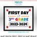 First Day of School Sign Third Grader Starting 3rd Grade - Etsy