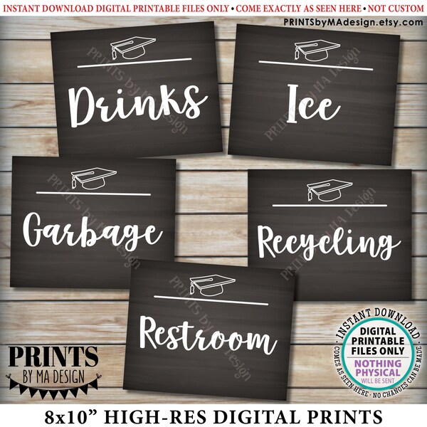 Graduation Party Station Signs - Etsy