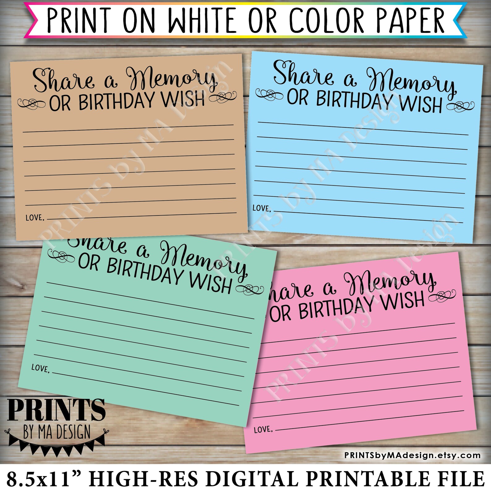Share a Memory Card, Share Memories or a Birthday Wish, Write a Memory ...
