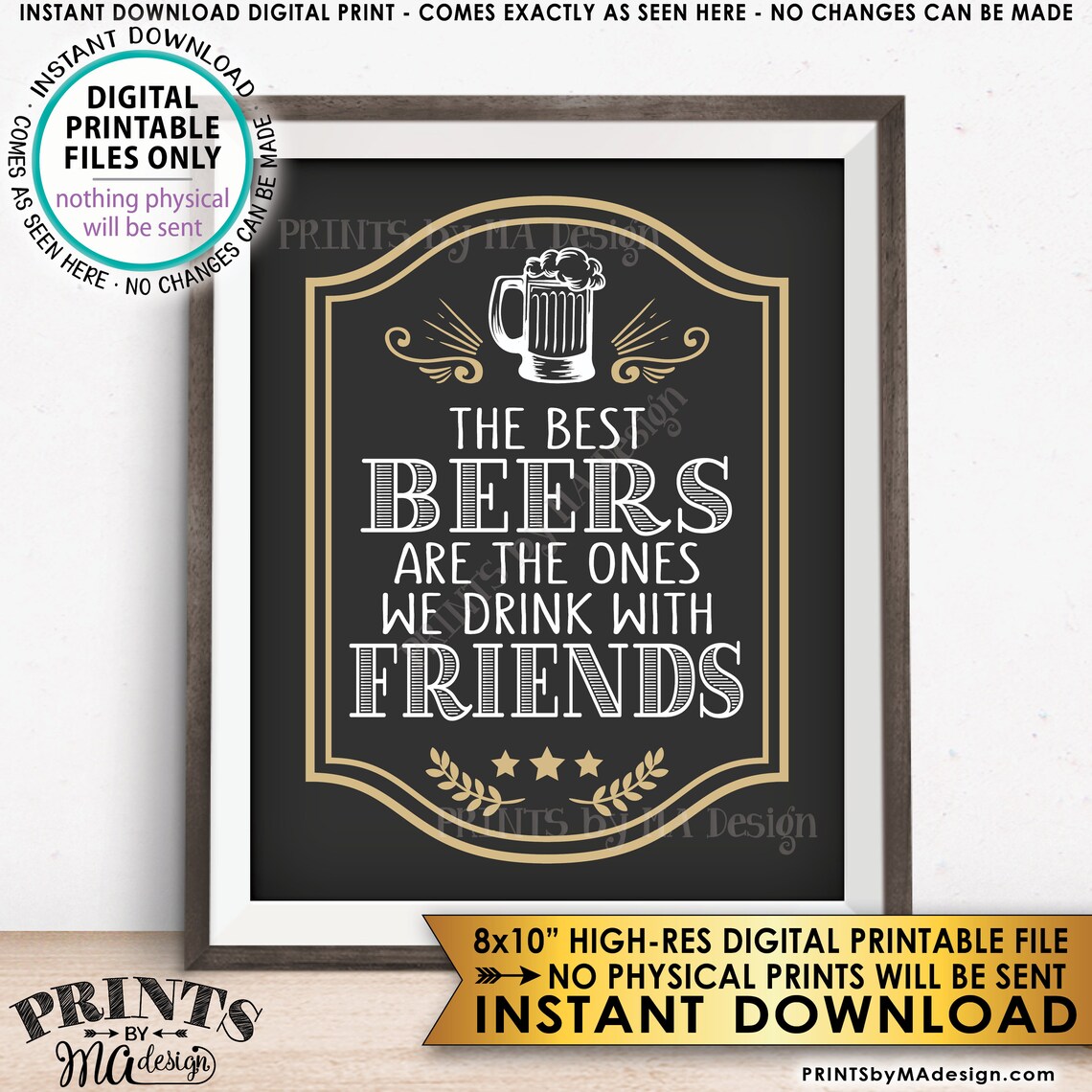 The Best Beers Are the Ones We Drink With Friends Beer | Etsy