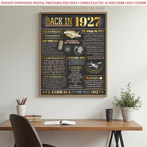 Back in 1927 Poster Board, Flashback to 1927, Remember the Year 1927 ...