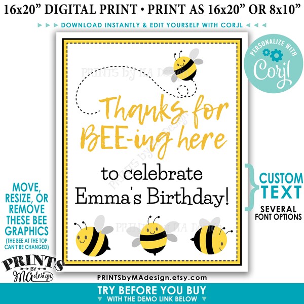 Thanks for Beeing Here - Etsy