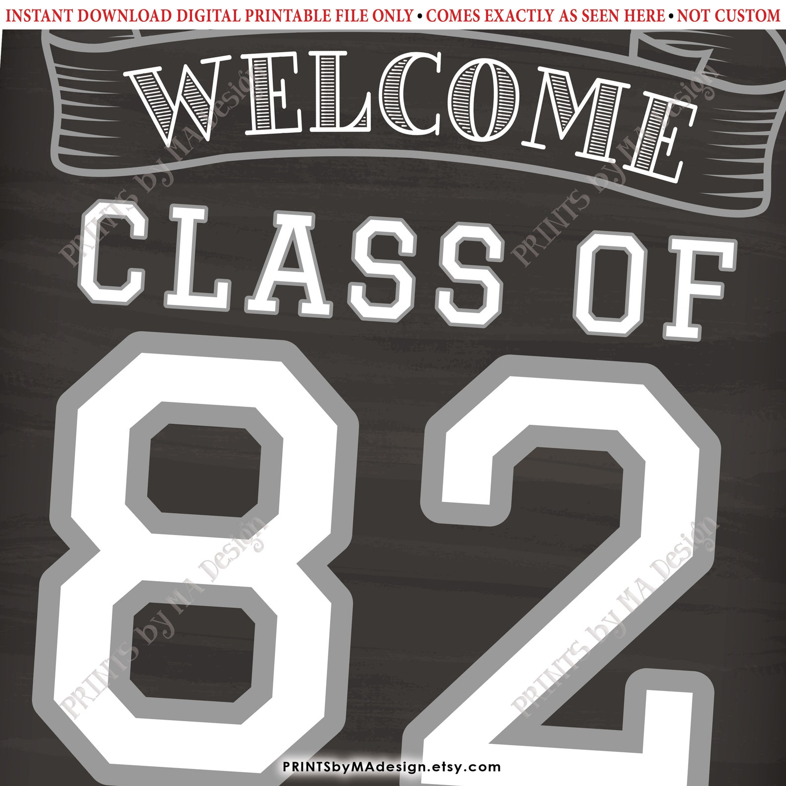 Class of 1982 Sign Welcome Class of '82 Reunion - Etsy