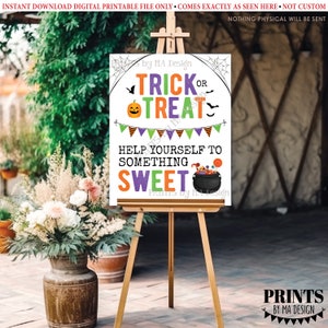 Trick or Treat Help Yourself to Something Sweet Treat Sign, Please Take ...