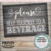 Beverage Station Sign, Please Help Yourself to a Beverage, PRINTABLE ...