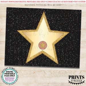 Hollywood Star Sign, Oscars Movie Night Ideas, Glam VIP Party, Blank ...