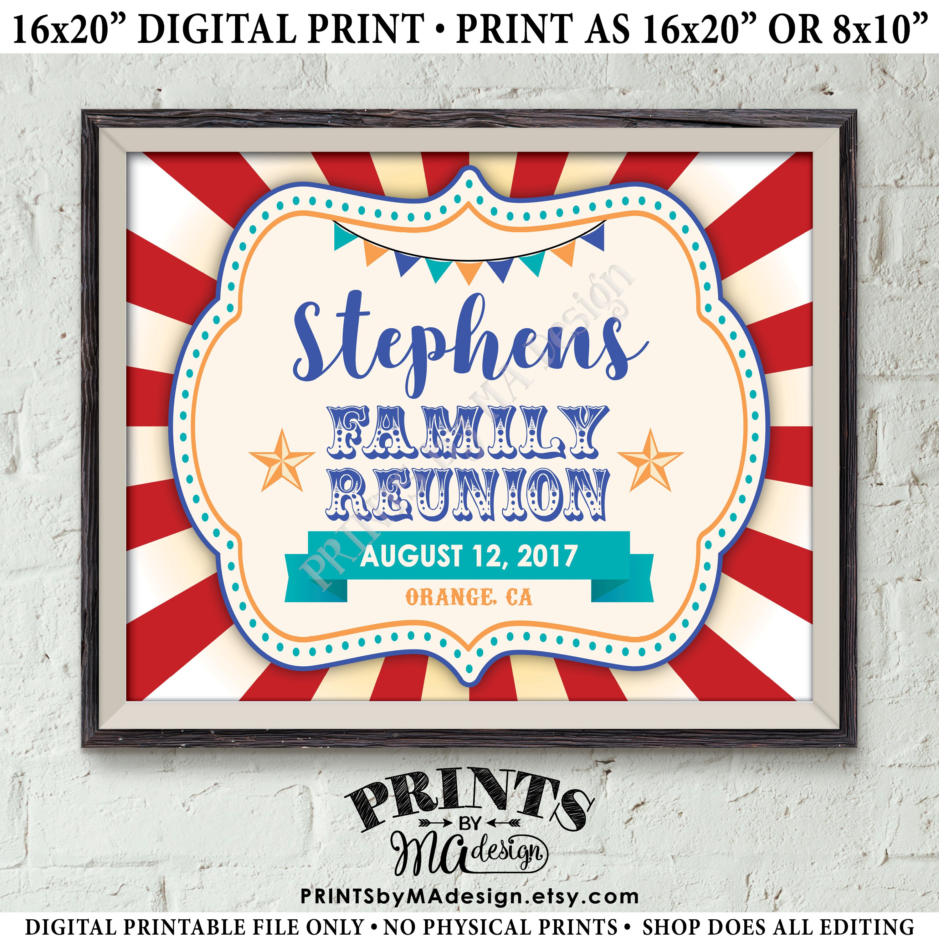 Family Reunion Sign Family Sign Family Reunion Banner Etsy