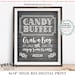 Candy Buffet Sign, Grab a Bag & Enjoy Some Treats Sign, Candy Bar ...