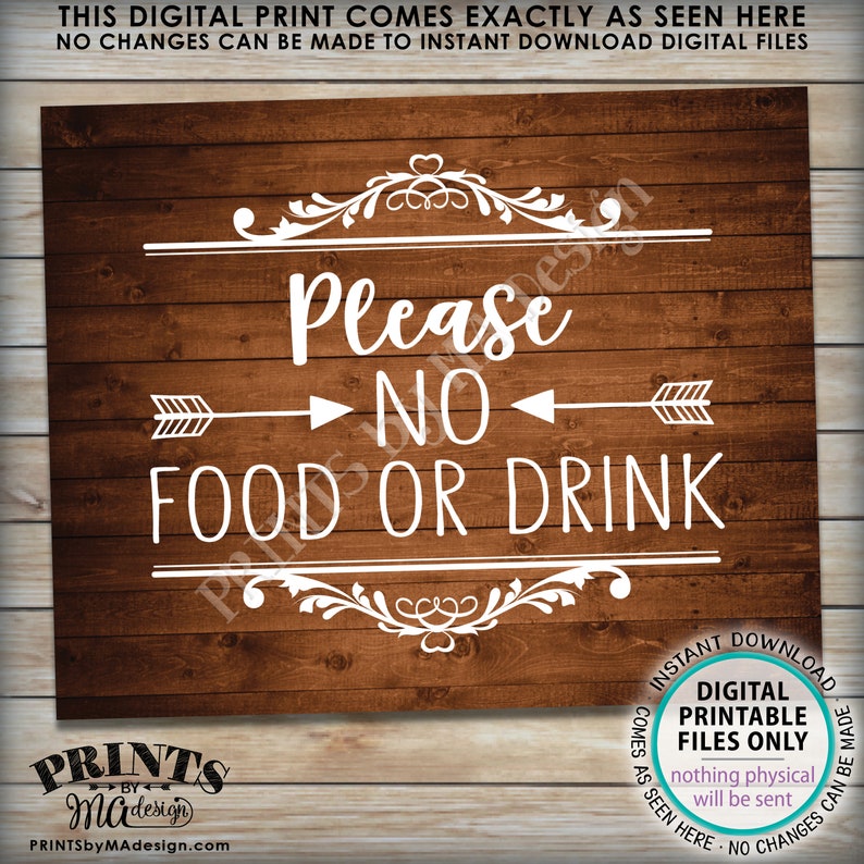 Please No Food or Drink Sign No Food Sign Keep Food Out - Etsy
