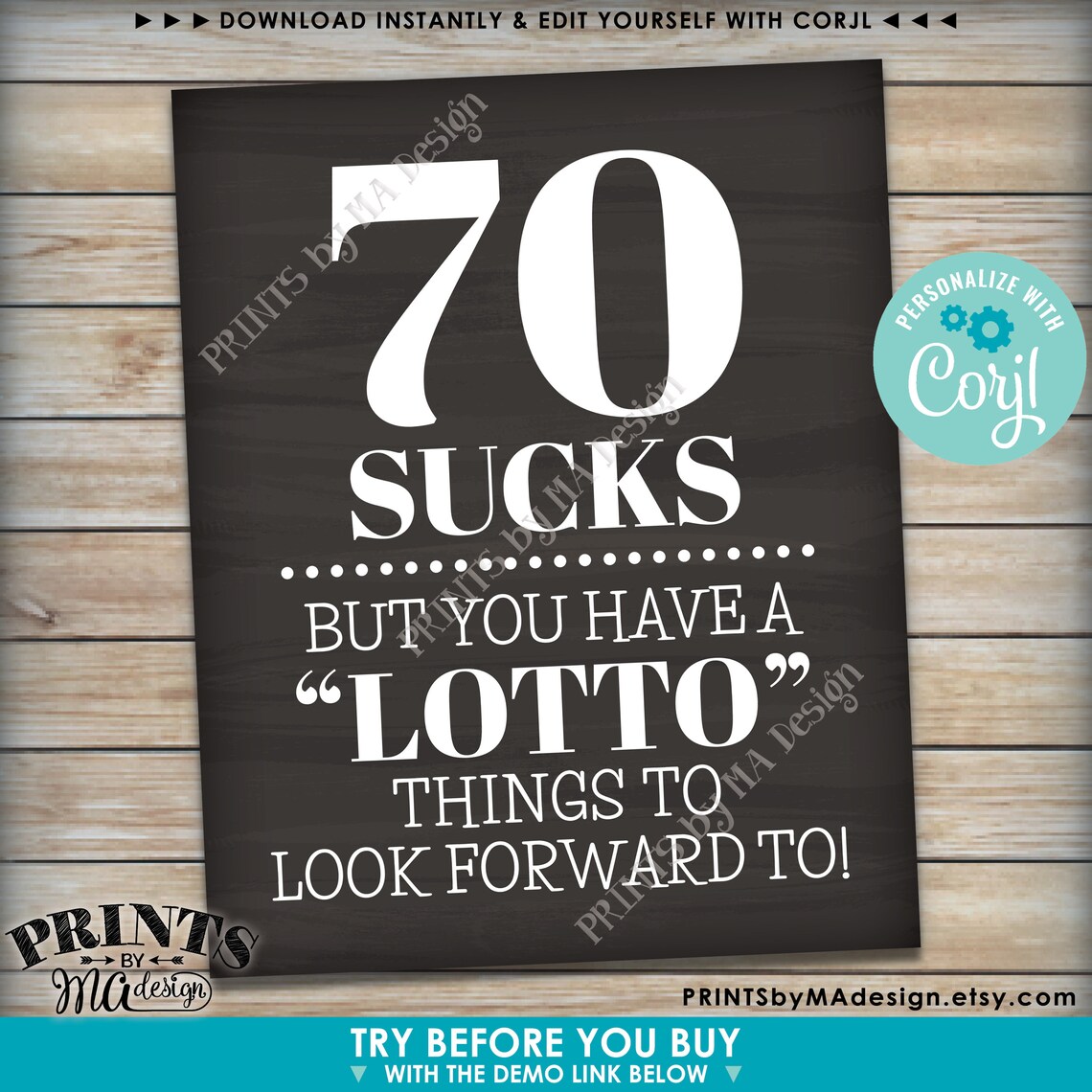 Lottery Birthday Sign Lotto Things to Look Forward To Custom - Etsy