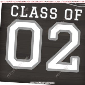 Class of 2002 Sign, Welcome Class of '02 Reunion Decoration, Chalkboard ...
