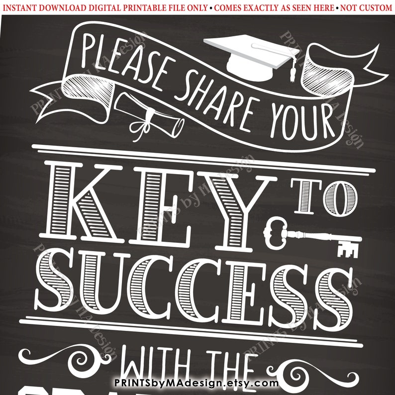 Key to Success Sign Please Share Your Key to Success With the - Etsy