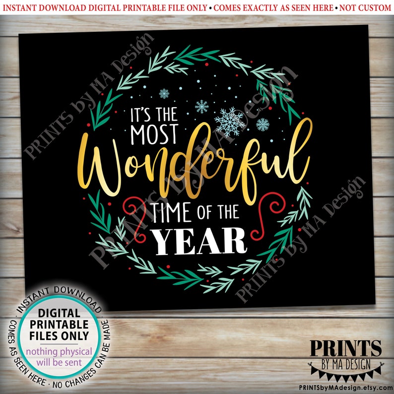 It's the Most Wonderful Time of the Year Wall Art - Etsy