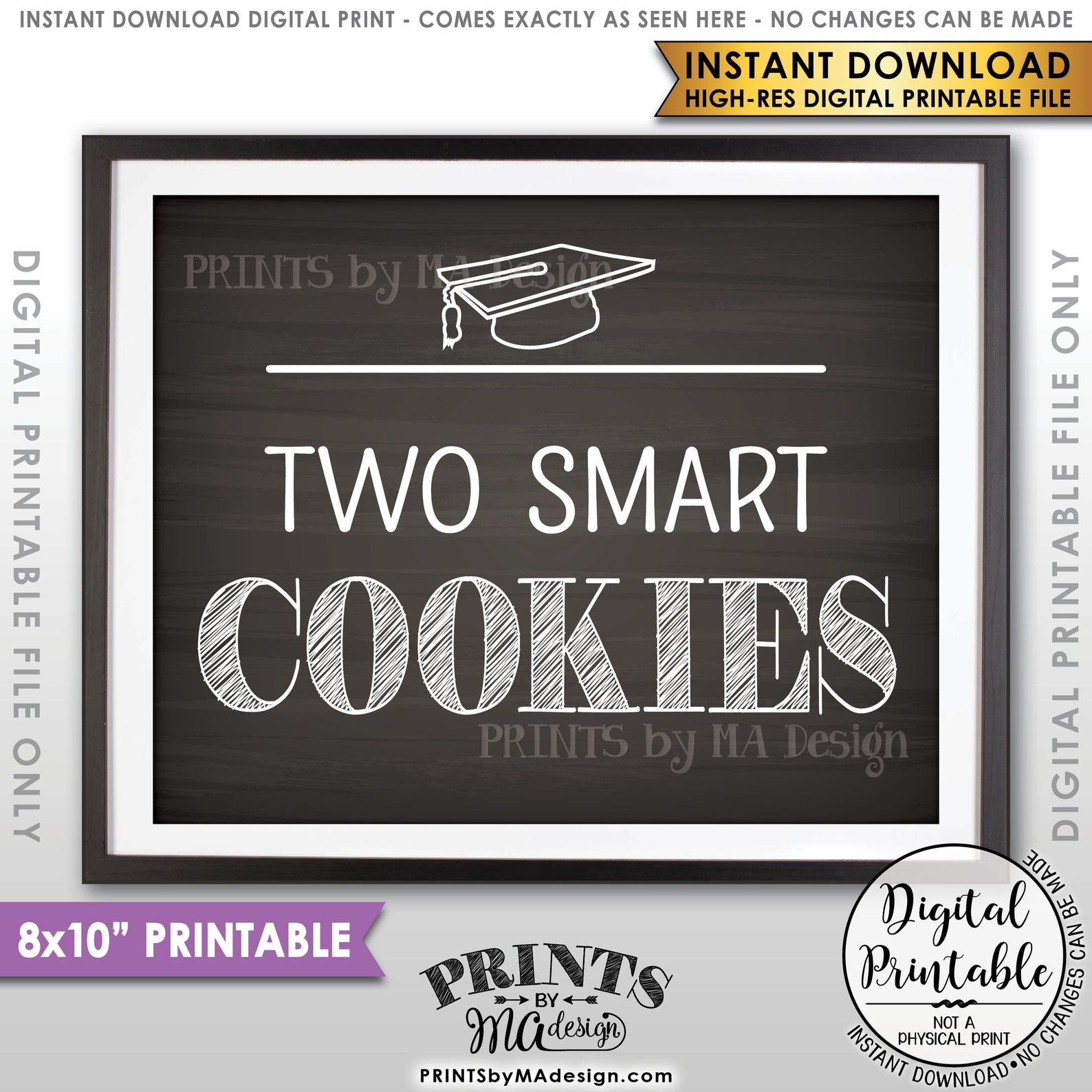 Smart Cookie Sign Two Smart Cookies Graduation Party Sign - Etsy