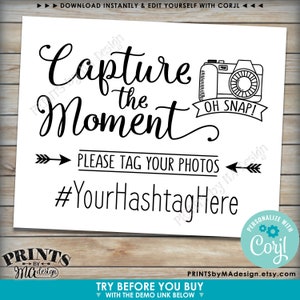 Capture the Moment Hashtag Sign, Tag Your Photos on Social Media ...