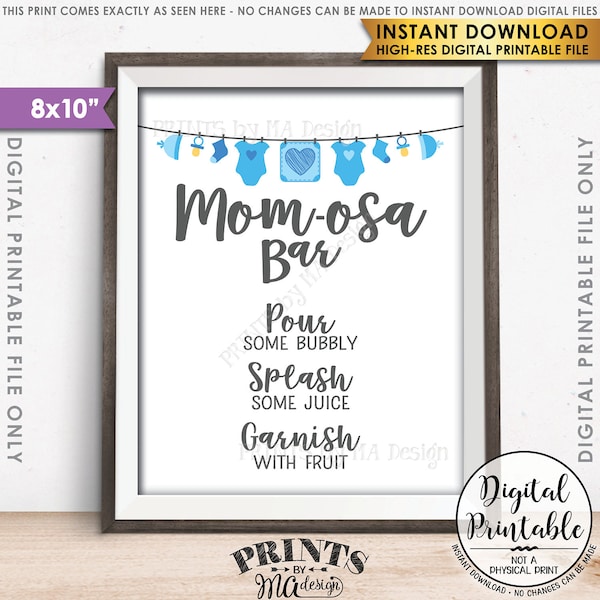 Mom Mosa Bar Sign - Etsy