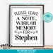 Please Leave a Note Wish or Memory Sign, Write a Message Sign ...