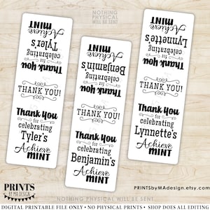 Achievement Tic Tac Labels, Graduation, Promotion, Custom Achieve-mint ...