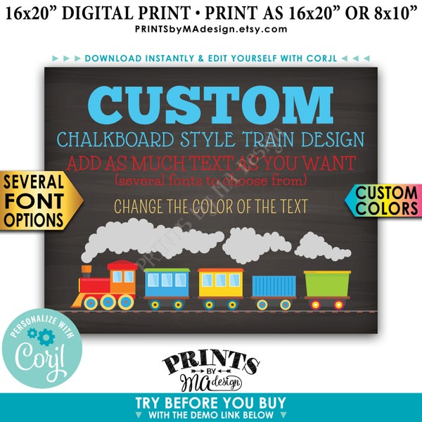 Railroad Chalkboard - Etsy