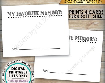 Share a Memory Card Share Memories Write Your Favorite | Etsy