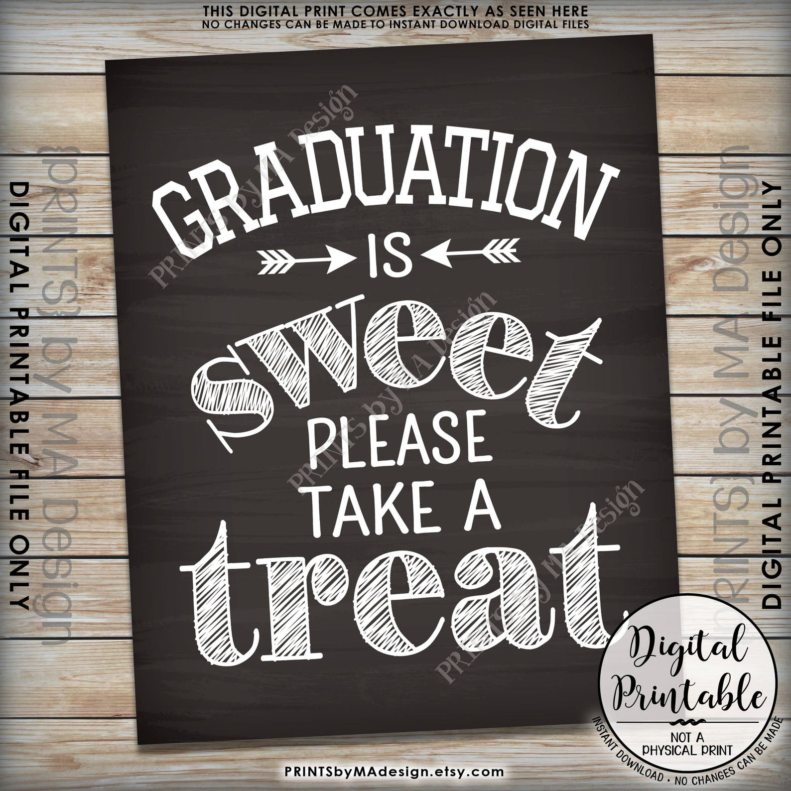 Graduation Party Decoration Graduation is Sweet Please Take a - Etsy