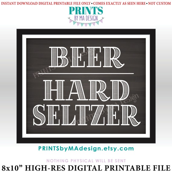 Beer & Hard Seltzer Sign Please Help Yourself to the Beverage - Etsy