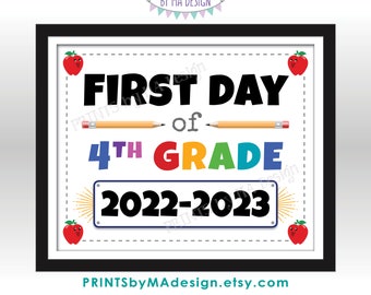 Printable 4th Grade Sign - Etsy