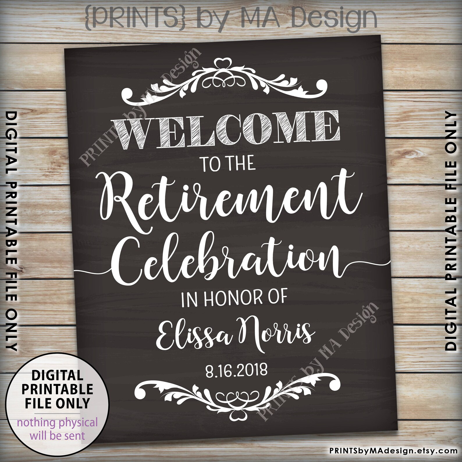 Retirement Party Sign Welcome to the Retirement Celebration | Etsy