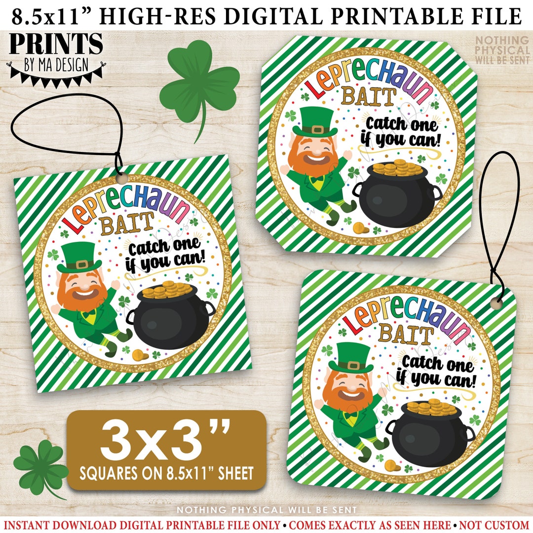 St. Patrick's Day Leprechaun Bait, Saint Patrick's Day Classroom Treat ...