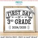First Day of School Sign, Third Grader, Starting 3rd Grade, 2024-2025 ...