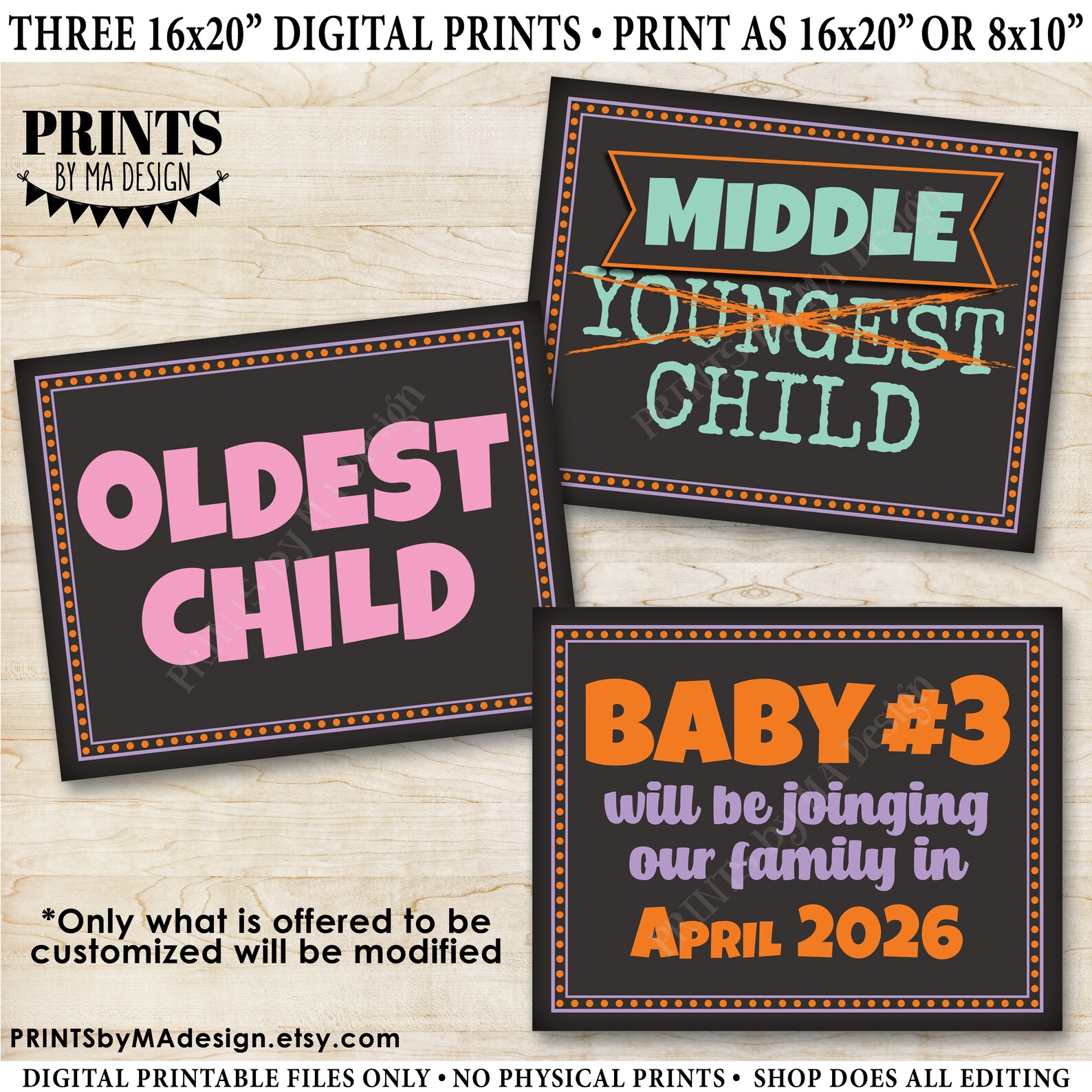 3rd Baby Oldest Middle Youngest Pregnancy Announcement, We're Expecting ...