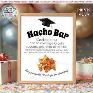 Graduation Nacho Bar Sign, Funny Nachos Display Fiesta Themed Menu ...